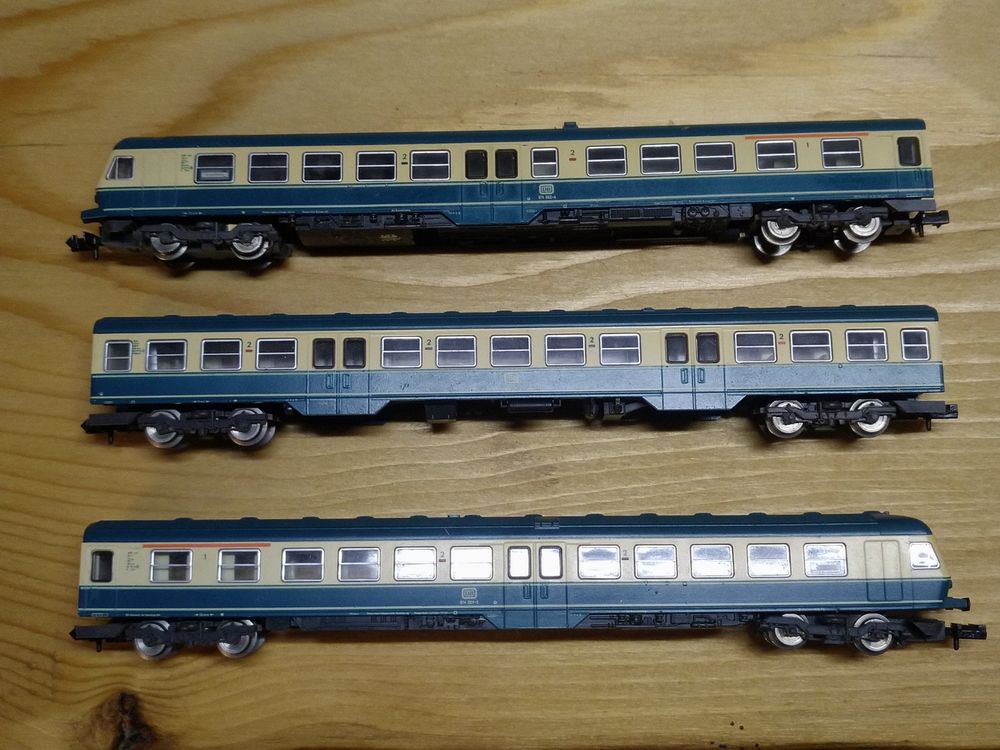 Fleischmann N 7434 (7430), Triebwagen 3-teilig BR 614, KVP (Gebraucht ...