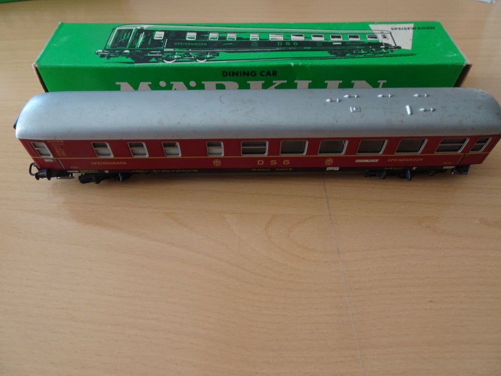 MÄRKLIN > SPEISEWAGEN, rot, Deutsche Bahn, DSG, HO, OVP (Gebraucht) in ...