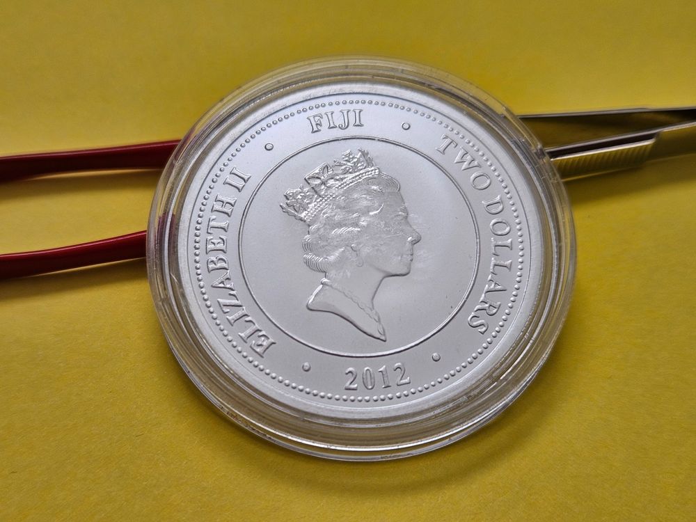 1oz Silber Fiji Taku 2012 Schildkröte Grün coloriert (Neu (gemäss ...