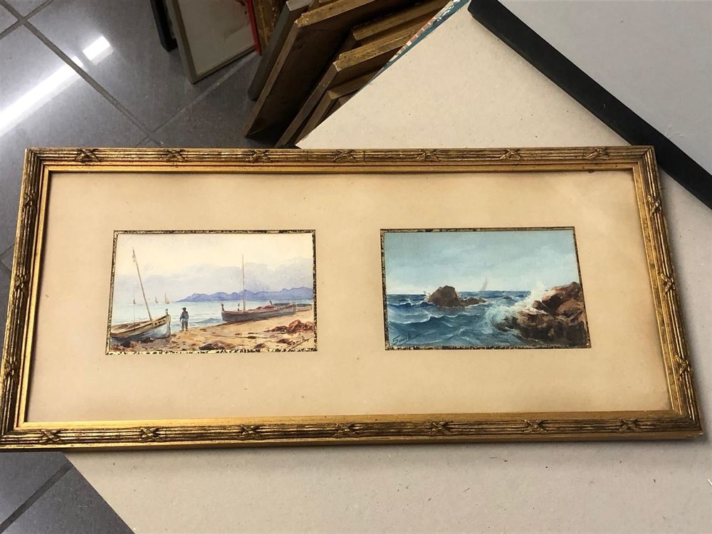 (50) 2 maritime Aquarelle sign | Kaufen auf Ricardo