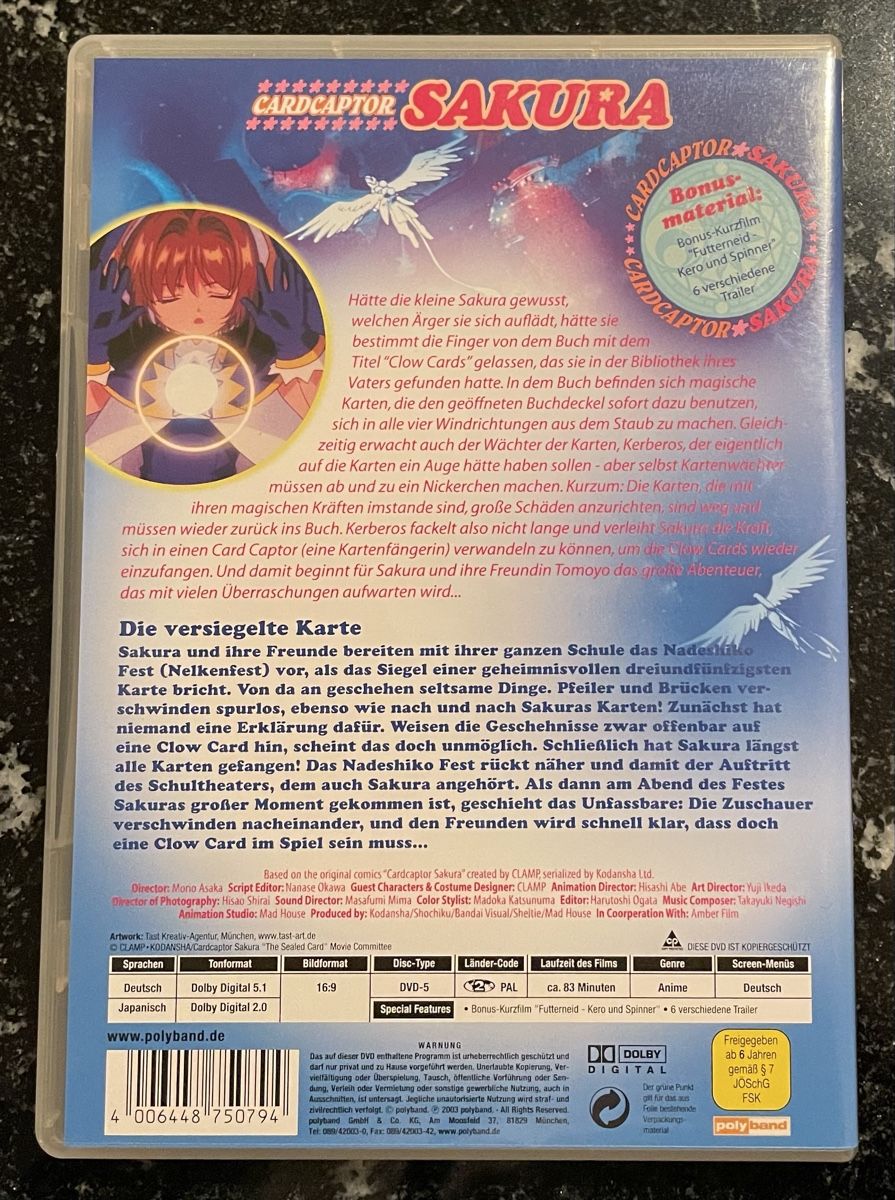 Cardcaptor Sakura - Der Film: Die versiegelte Karte DVD! (Gebraucht) in ...