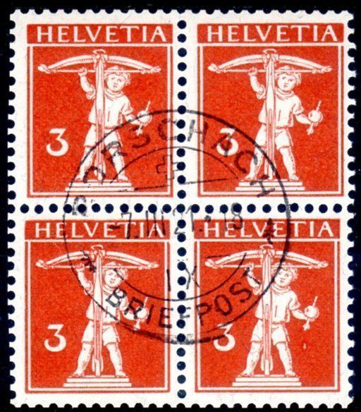 4ERBLOCK TELLKNABE MIT ARMBRUST ZENTRUMSTEMPEL RORSCHACH | Kaufen auf Ricardo