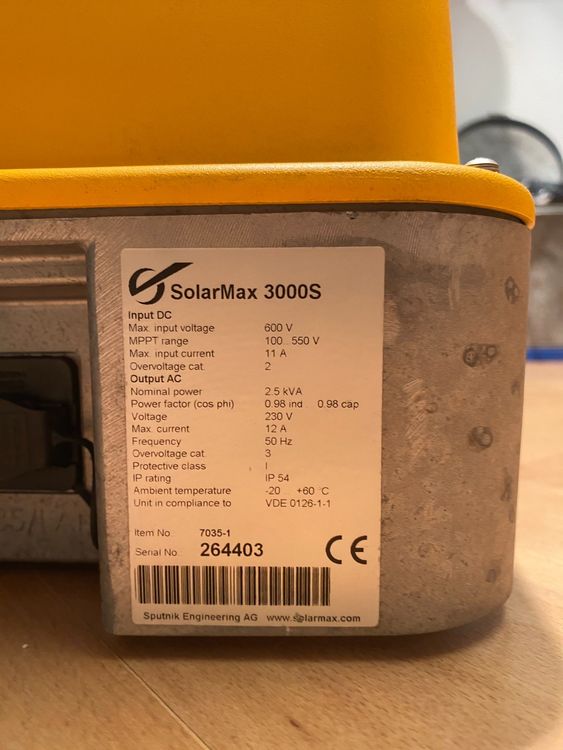 Solarmax Wechselrichter 3000S (1Ph, 3kW) (Gebraucht) in Thun für CHF ...
