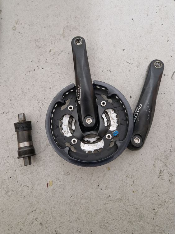 shimano alivio kurbel FC-M410/411 ink trettlager | Kaufen auf Ricardo