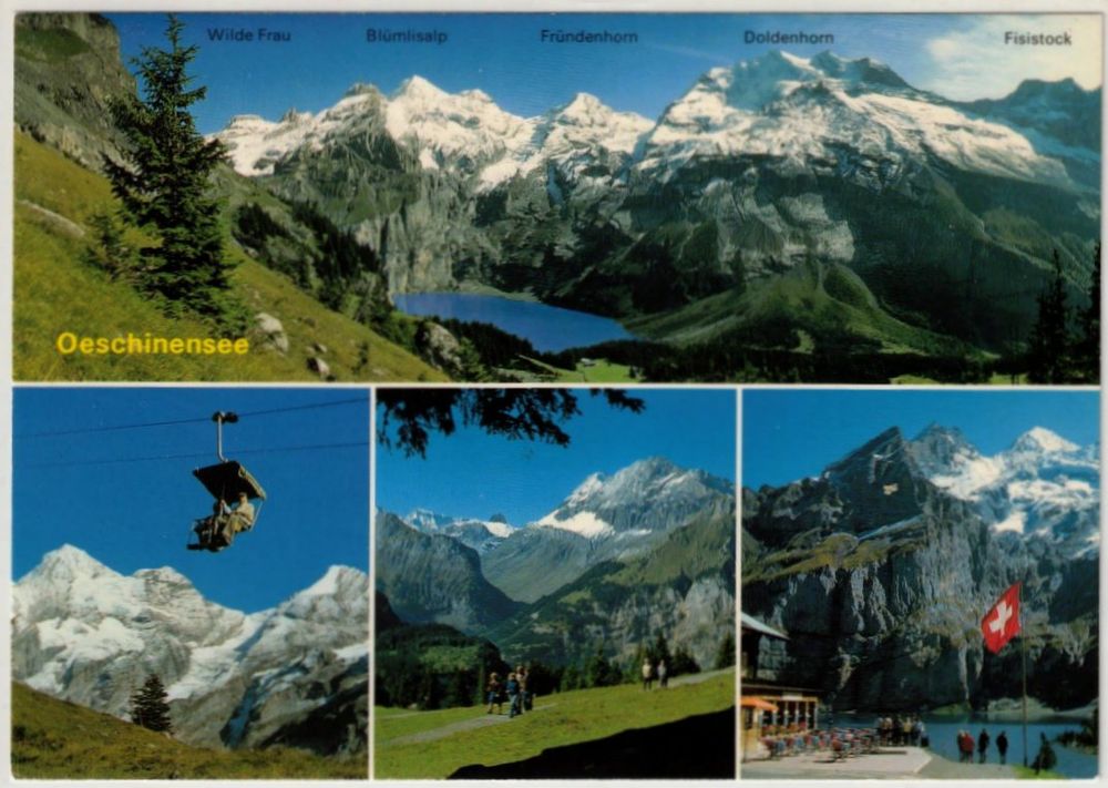 Kandersteg - 4 Bild AK Oeschinensee (Gebraucht) in Binningen für CHF 1 – mit Lieferung auf ...