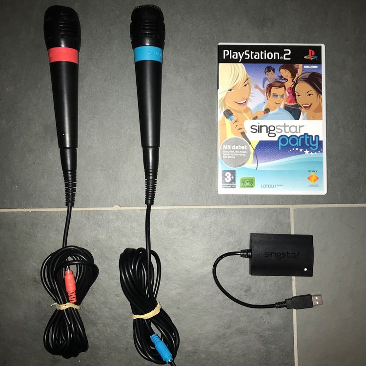 Singstar Set für die PS2, Spiel, 2 Mikrofone und USB-Adapter | Kaufen ...