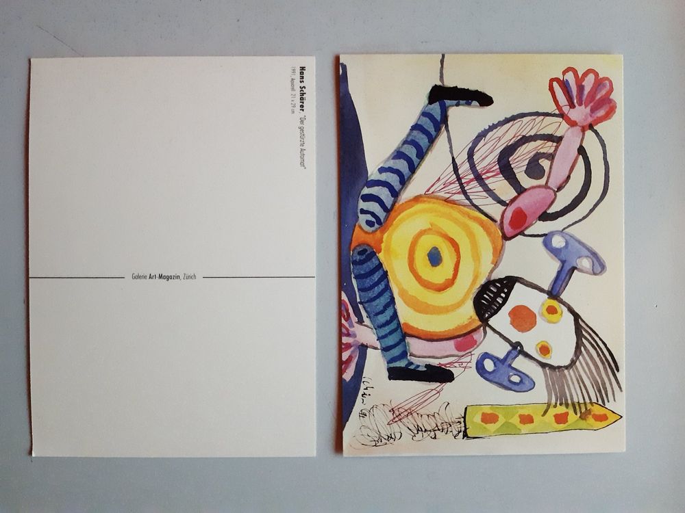 Hans Schärer der gestürzte Automat Kunst-Postkarte (Neu (gemäss ...