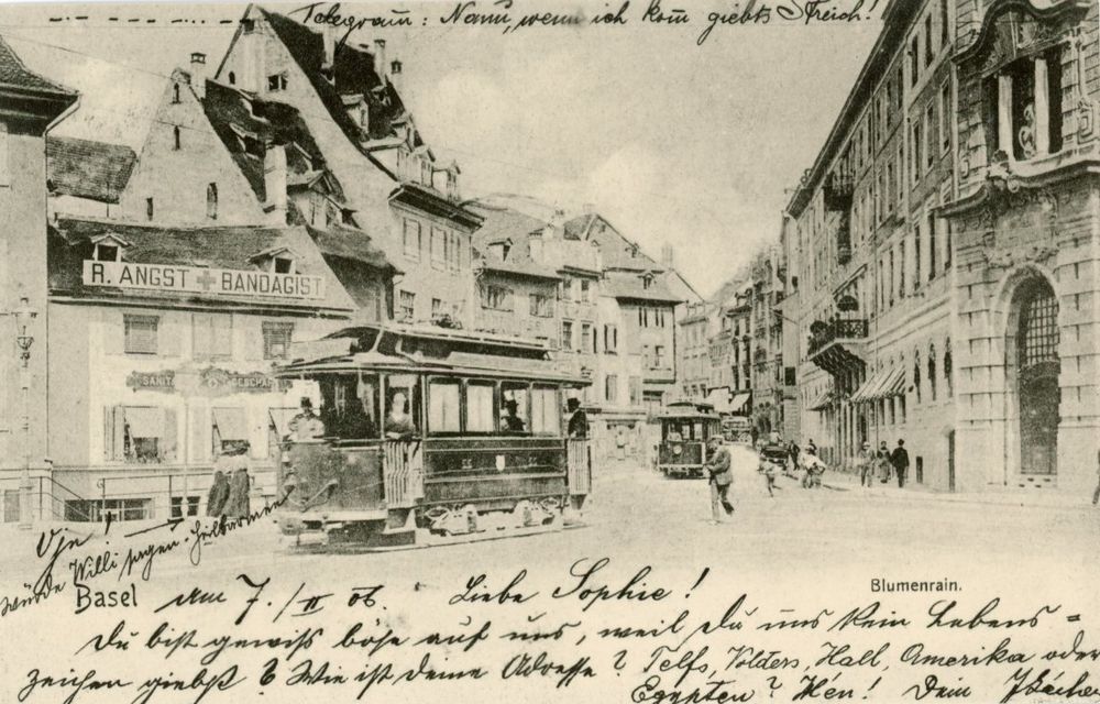 Basel BS mit Blumenrain - Strassenbahn um 1905 (Gebraucht) in ...
