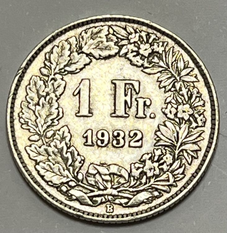 1 Franken - stehende Helvetia - 1932 B (Gebraucht) in Dietikon für CHF 8 – mit Lieferung auf ...