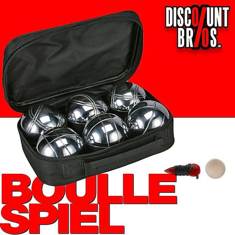 BOCCIA Pétanque BOULE SPIEL mit 6 Boulekugeln im Set (Neu und ...