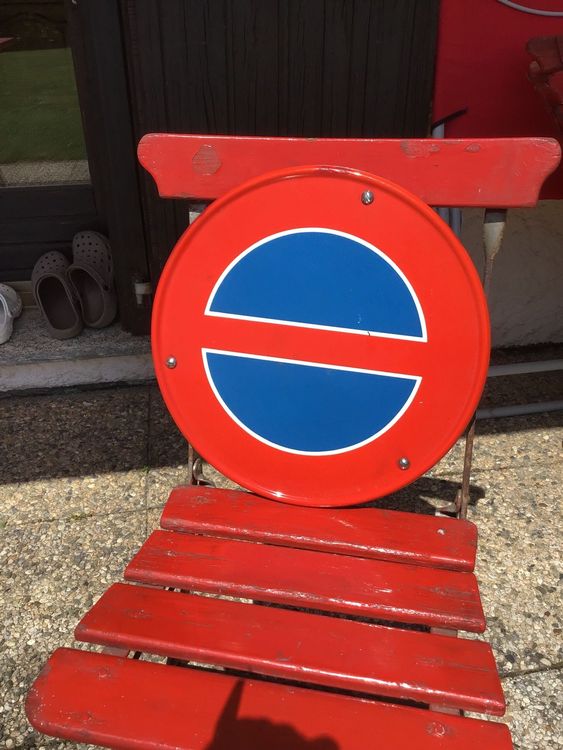 Interdiction de parquer panneau vintage fonte émail (D'occasion) à ...