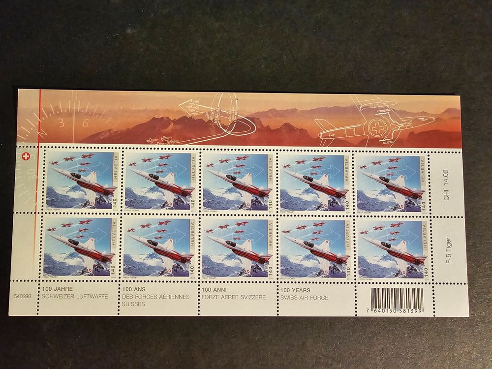 Bogen Frankaturgültig Postfrisch Schweizer Luftwaffe (Neu (gemäss Beschreibung)) in Dallenwil ...