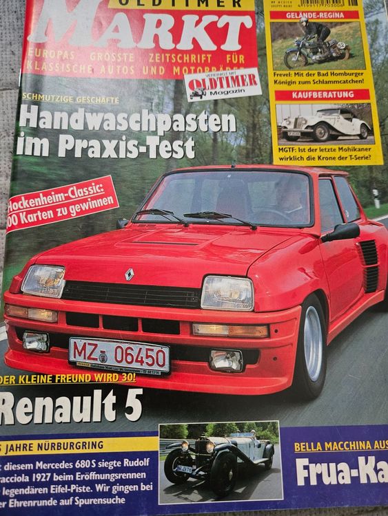 Oldtimer Markt 8/02 Renault 5 Turbo MG TF xa (Gebraucht) in Flawil für ...