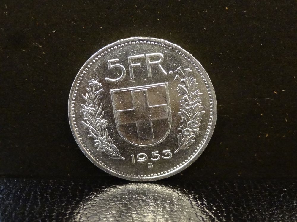 5 Franken Silber 1953 Fünfliber Münze (Gebraucht) in Kerzers für CHF 25 – mit Lieferung auf ...
