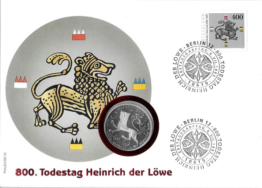 Münzbrief 800. Todestag Heinrich der Löwe 1995 | Kaufen auf Ricardo