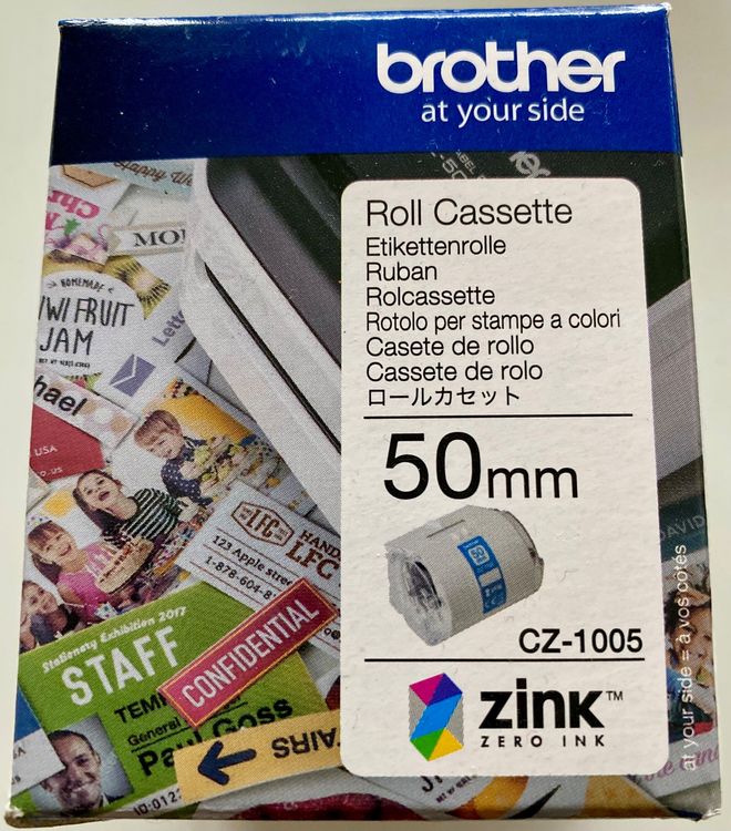 Brother CZ-1005 Farbetikettenrolle 50mm x 5m Weiss | Kaufen auf Ricardo
