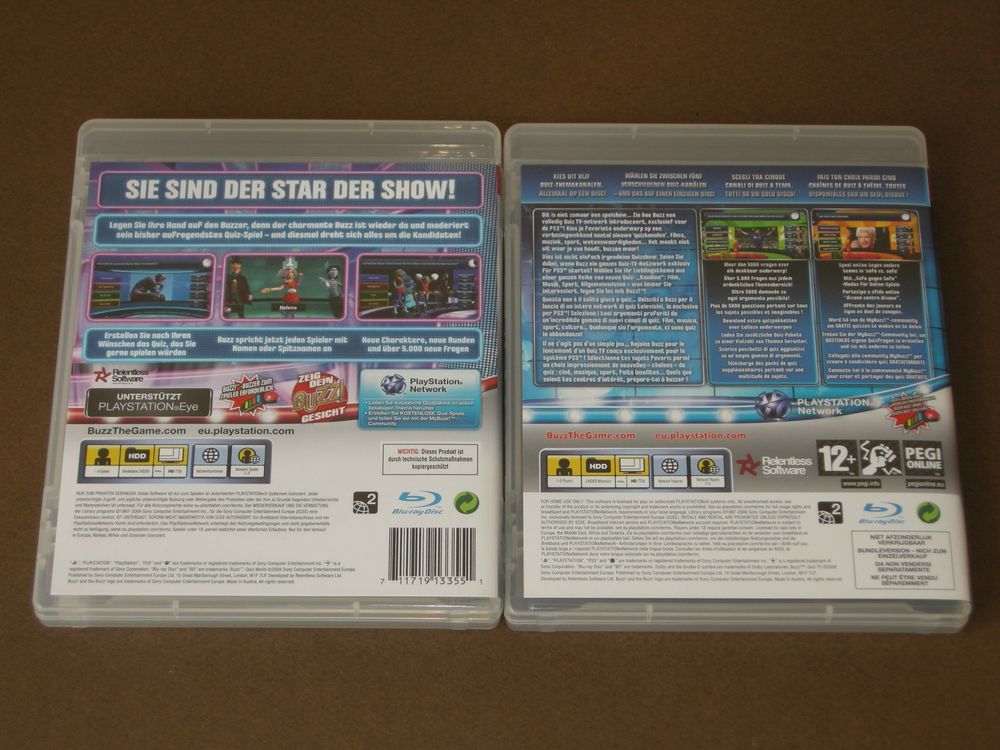 PS3 Buzz Quiz World & TV & 3 Wireless Buzzer & Usb Stick (Gebraucht) in ...