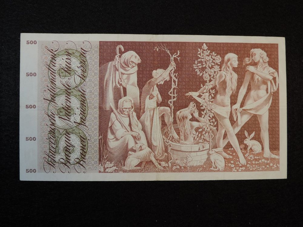 500 CHF Note vom 21.12.1961, Schweizer Nationalbank (Gebraucht) in ...