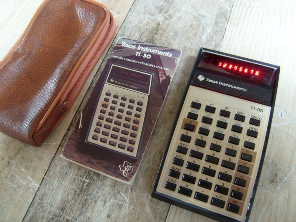 Texas Instruments Vintage,TI-30 FULL SET, Helle rote LED 1A (Gebraucht ...