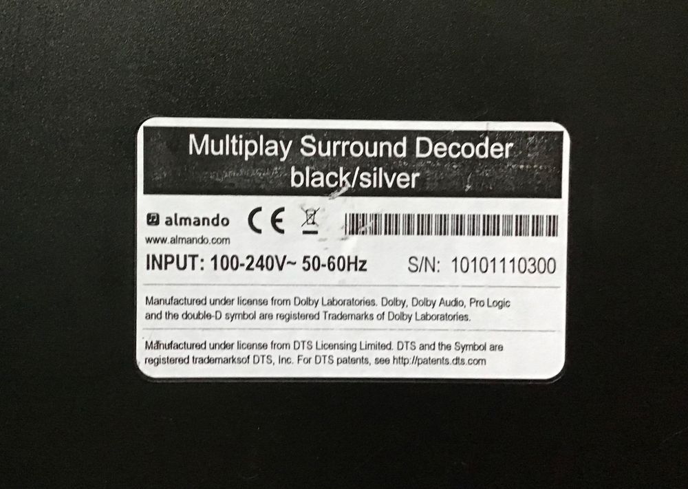Decoder : almando Multiplay Surround Decoder III | Kaufen auf Ricardo