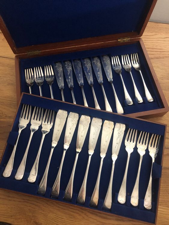 WALKER & HALL Sheffield Silberbesteck 24 Teile um 1880 | Kaufen auf Ricardo