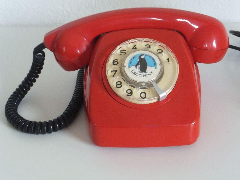Rotes Telefon mit Wählscheibe | Kaufen auf Ricardo