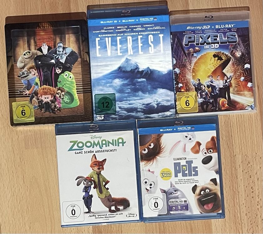 5 x Blue Ray / DVD 📀 3 D (Gebraucht) in Wengen für CHF 9.5 – mit ...