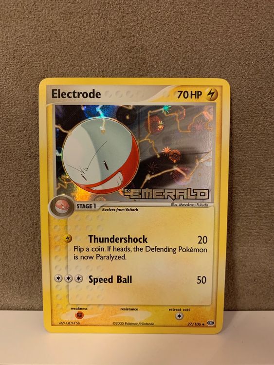 Pokemon Electrode HOLO EX Emerald ENG 27/106 (Gebraucht) in Fislisbach ...