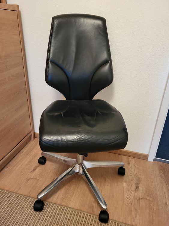 Burostuhl Leder Schwarz