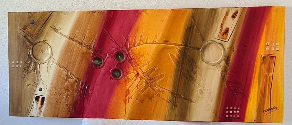 Acrylbild (abstrakt) auf Leinwand (Neu (gemäss Beschreibung)) in Steinach für CHF 160 – nur ...