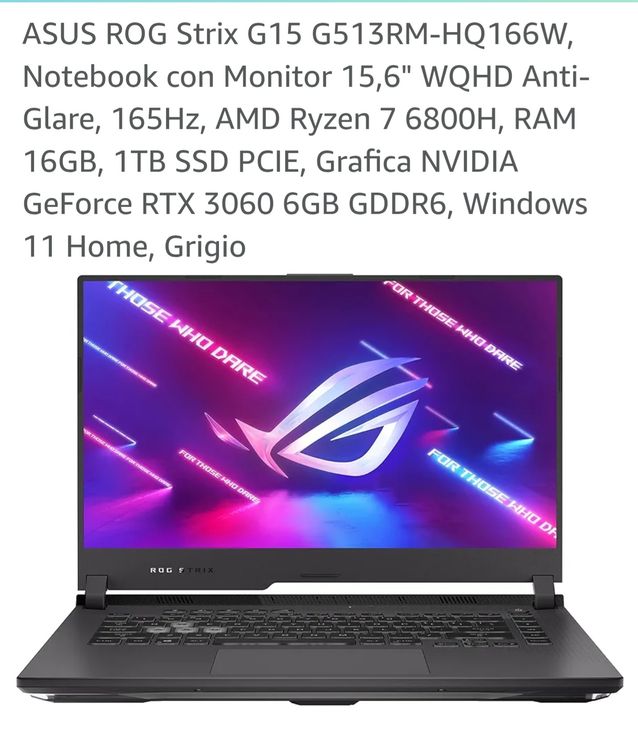 Notebook gaming ASUS ROG Strix G15 | Kaufen auf Ricardo