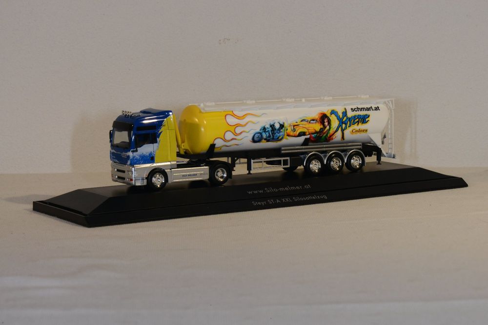 Herpa 120524 Steyr STA XXL Silosattelzug Melmer Extreme (Gebraucht) in ...
