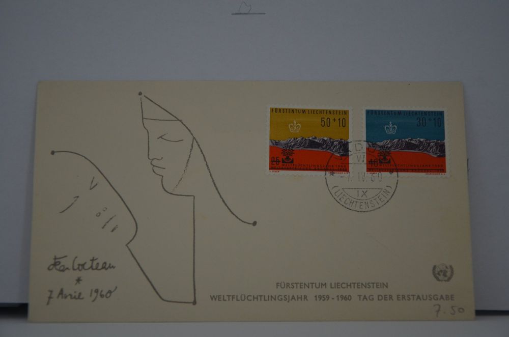 Fürstentum Lichtenstein FDC FL 07.04.1960 Vaduz (Neu (gemäss Beschreibung)) in Wetzikon ZH für ...