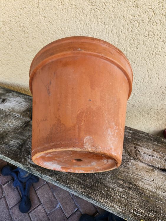 Terracotta Topf Broselt