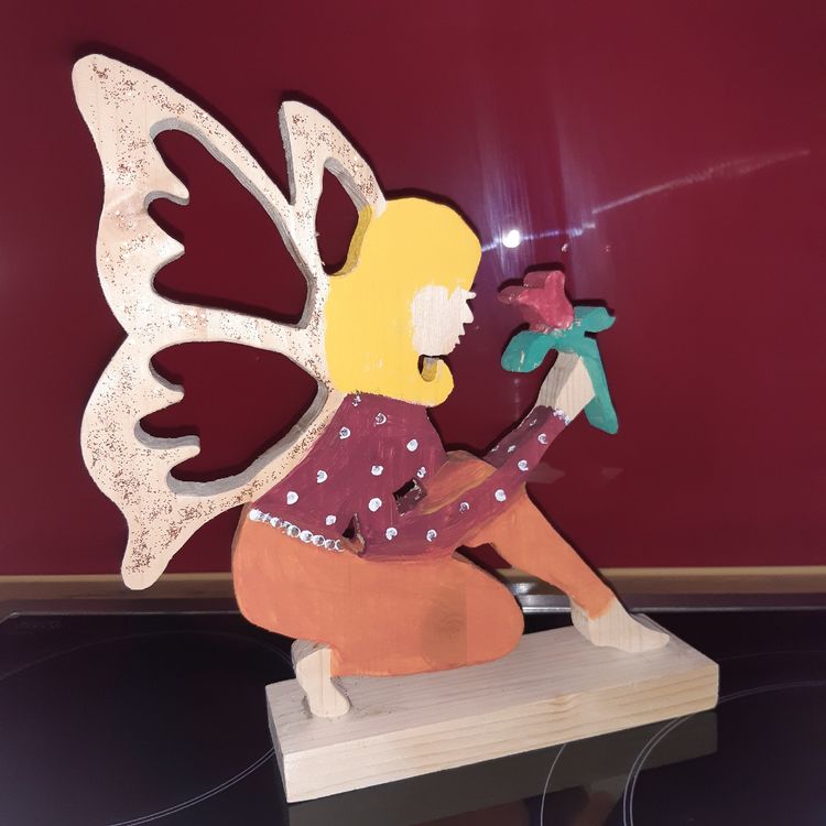 Holzdeko Engel Fee Blume Handarbeit Unikat Figur (Neu und originalverpackt) in Wald ZH für CHF ...