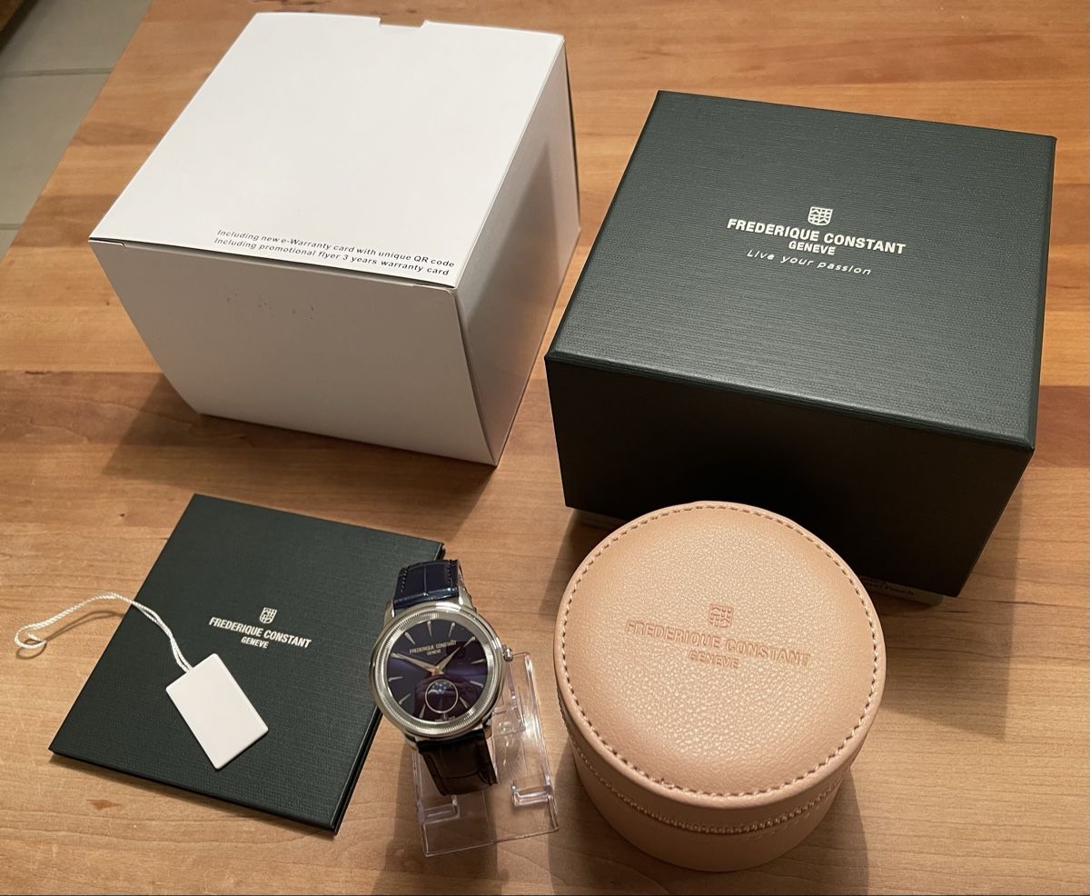 Frederique Constant Classics Moneta Moonphase Unisex Uhr NEU (Neu und ...