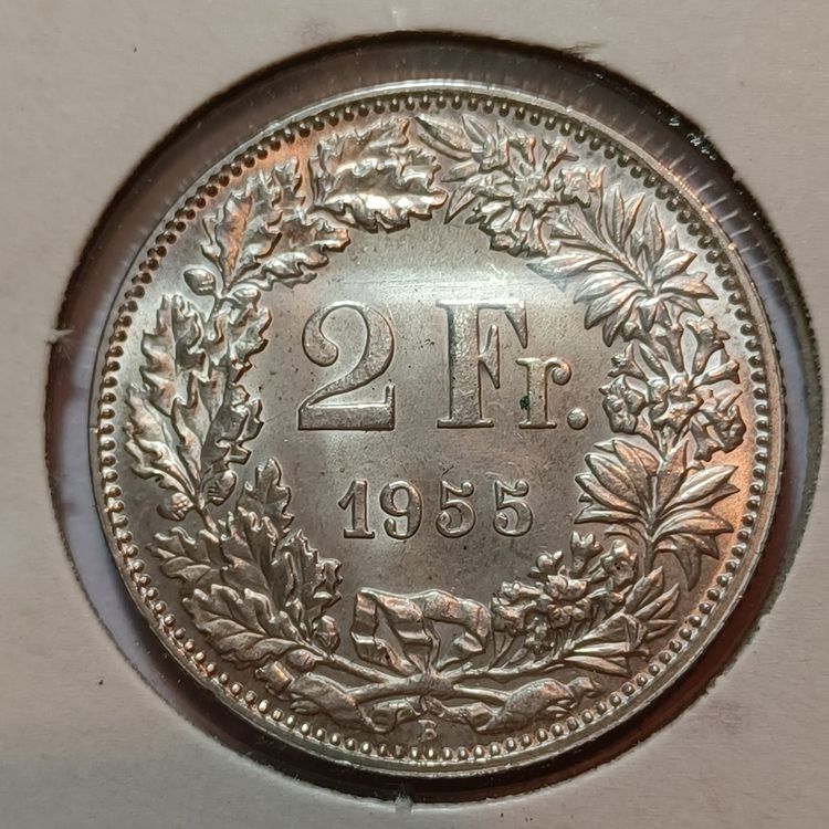 2 Franken 1955 stgl (Gebraucht) in Pfäffikon ZH für CHF 20 – mit Lieferung auf Ricardo kaufen