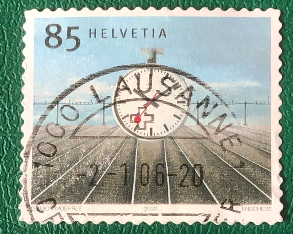 Nr.1108 mit VollStempel Bahnhofuhr Lausanne | Kaufen auf Ricardo