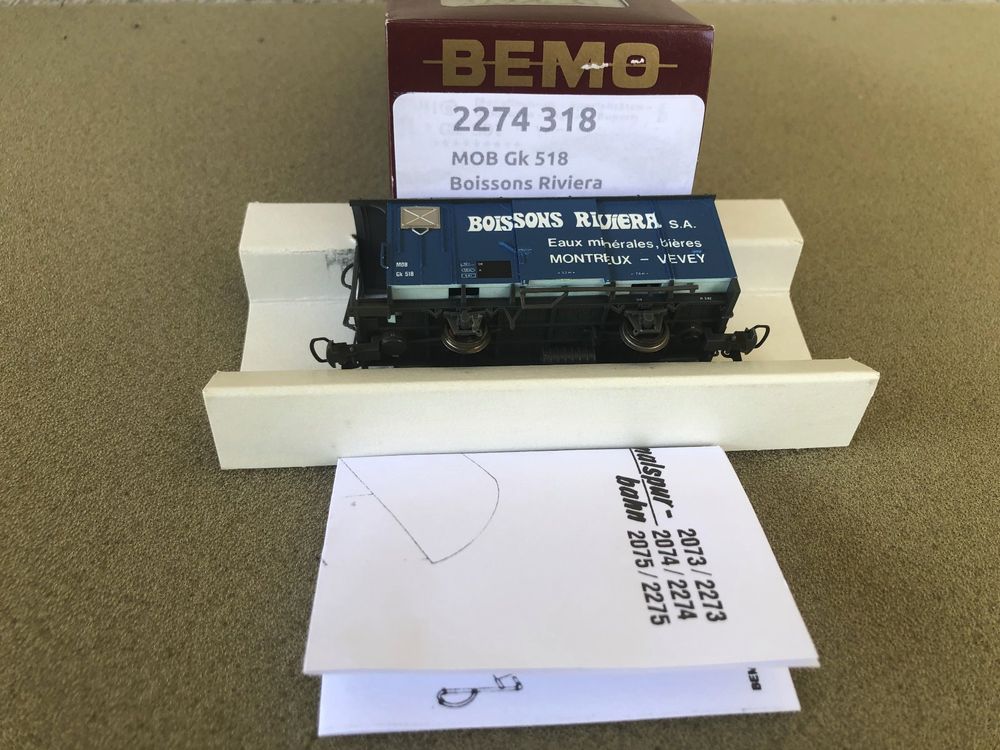 BEMO 2274 318 Gk 518 MOB "Boissons Riviera" HOm (Gebraucht) in Echandens für CHF 60 – mit ...