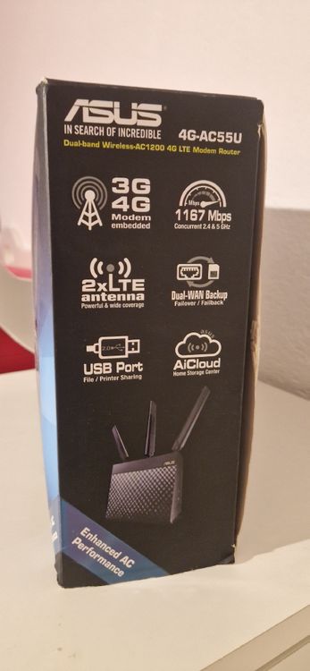 Asus 4g Dual-Band Wireless AC1200 LTE Modem mit SIM Karte | Kaufen auf ...