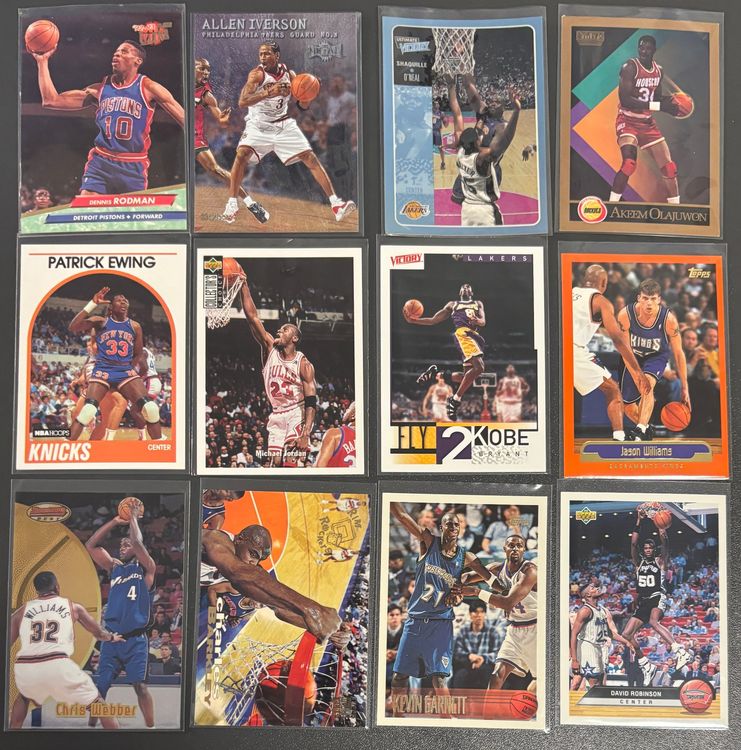 NBA 1990 Star Card Set mit Jordan Kobe Iverson Shaq Garnett (Neu ...