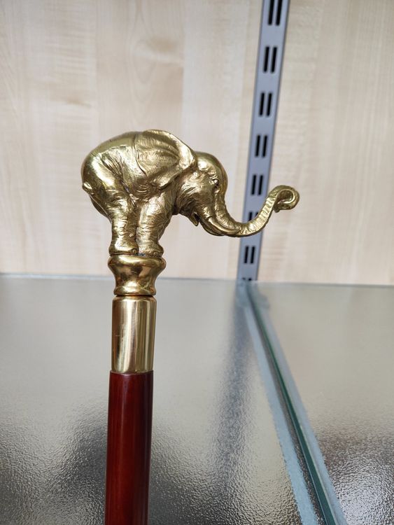 SPAZIERSTOCK GEHSTOCK ELEFANT BRONZE SKULPTUR ELEFANT (Gebraucht) in Jeuss für CHF 141 – mit ...