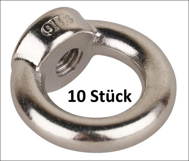 Ringmutter M 8 Edelstahl rostfrei. Kostenfreie Zustellung (Neu und originalverpackt) in Burgdorf ...