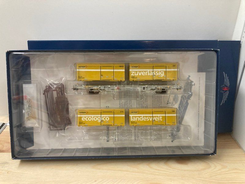 Liliput H0 L240040 Containertragwagen der Schweizer Post (Neu und ...