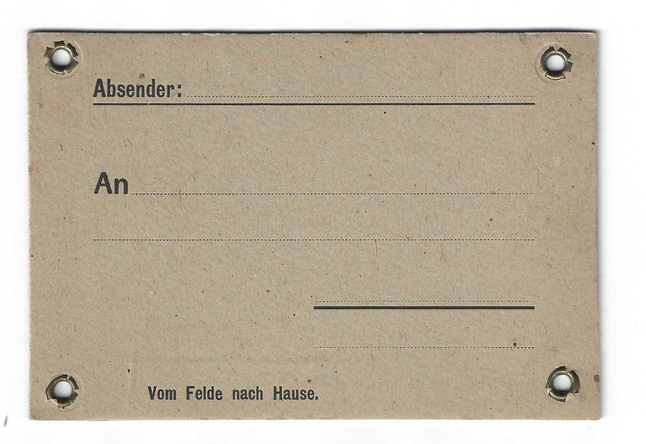 Karton-Adresse FELDPOST in top Erhaltung !! (Gebraucht) in Weinfelden ...