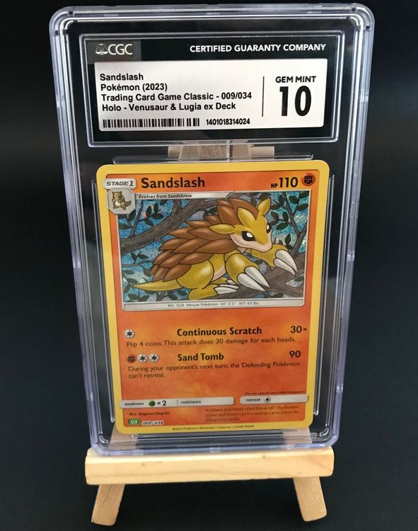 Pokémon Sandslash CLV 009 CGC 10 Gem Mint TCG Classic Collec (Neu ...