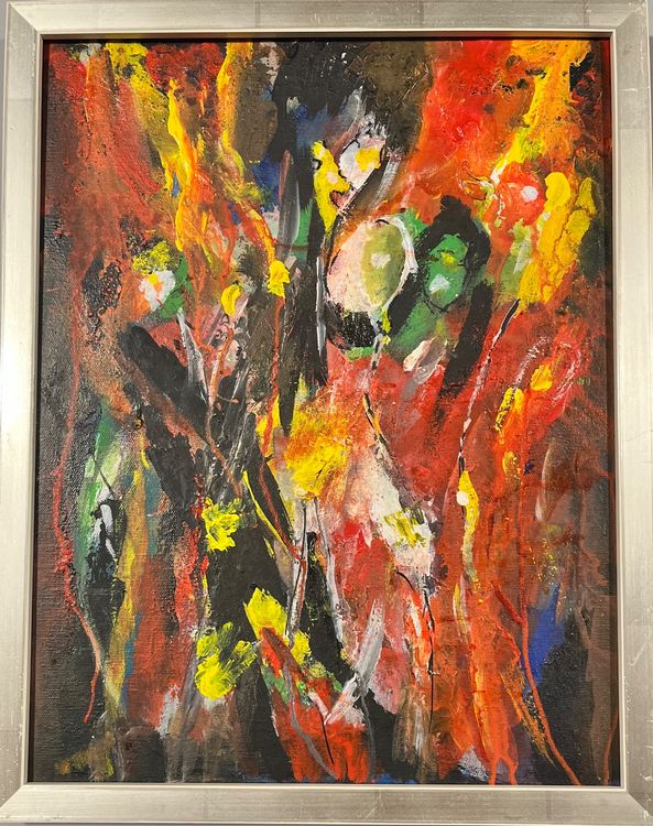 Abstrakte Stilleben Gemälde Verso Unlesenlig Signiert (Gebraucht) in Hochdorf für CHF 5 – mit ...