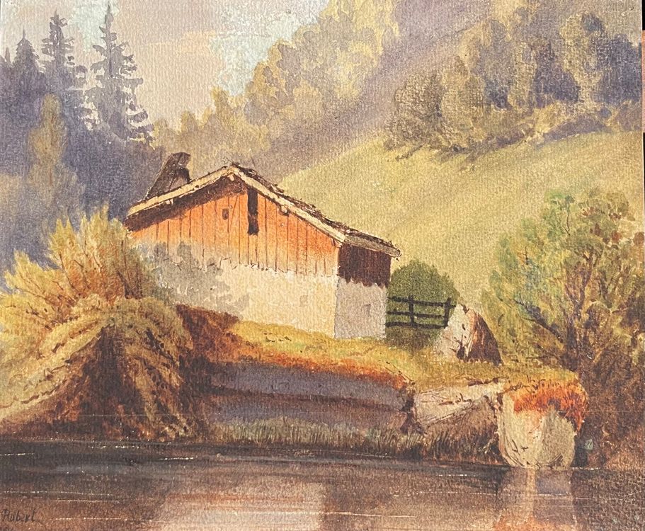 Robert aquarelle petite maison au bord de l’eau (Gebraucht) in Biel/Bienne für CHF 58 – mit ...