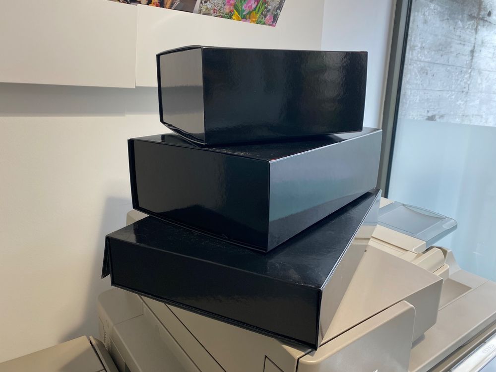 Hochwertige Geschenkbox schwarz - 3er-Set | Kaufen auf Ricardo