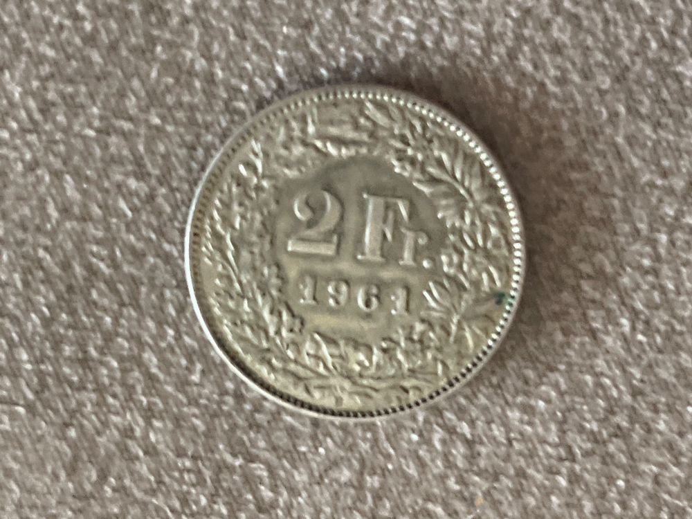 2 Franken 1961 Silber (Gebraucht) in Elsau für CHF 6 – mit Lieferung auf Ricardo kaufen